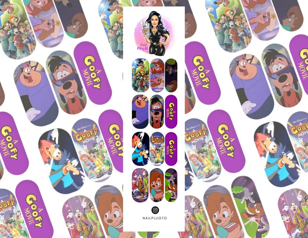 Goofy Nail Decals Waterslide Decals Nail Art Nail Stickers - Etsy