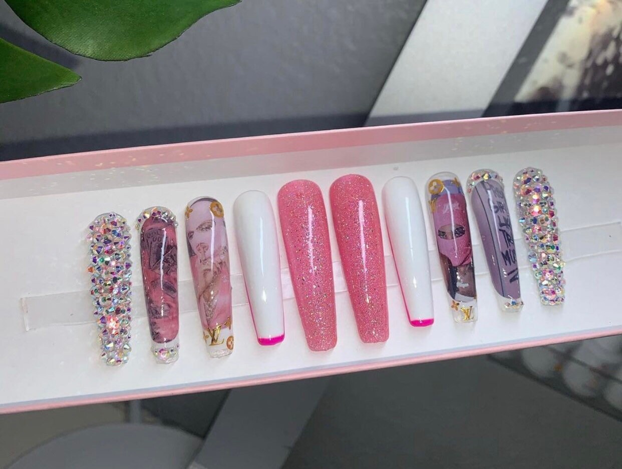 Baddie Nail Decals Waterslide Decals Nail Art Nail - Etsy