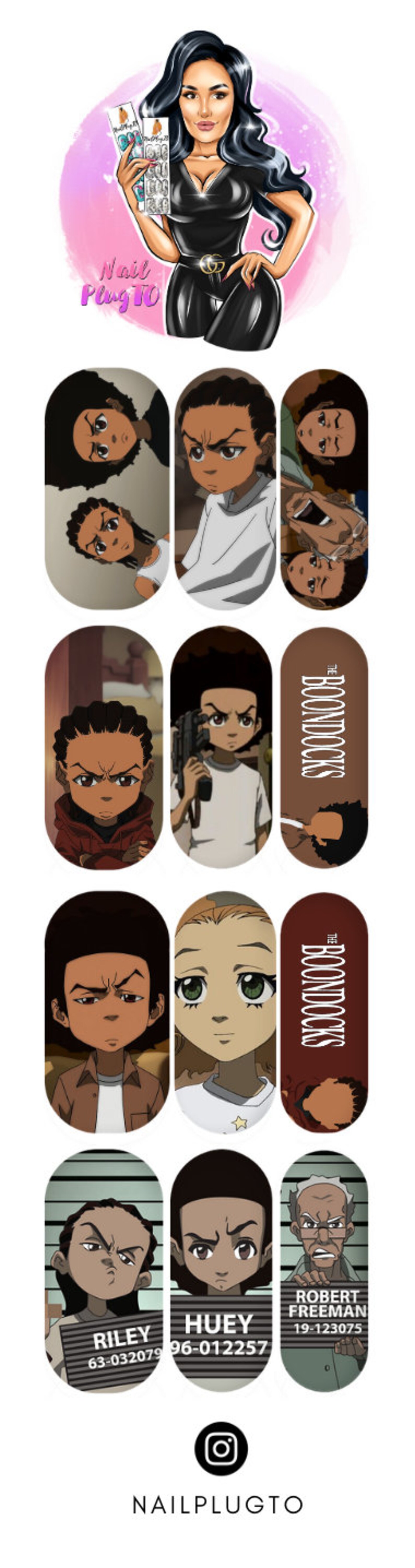 The Boondocks Nail Decals Waterslide Decals Nail Art | Etsy
