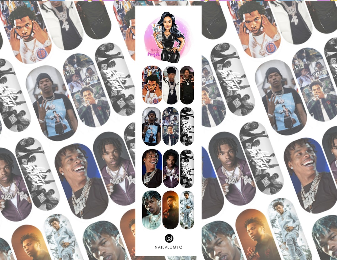 Lil Baby Nail Decals Waterslide Decals Nail Art Nail Stickers - Etsy