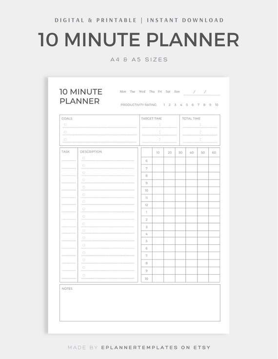 The Anti Planner TWONE Time Management Manual Planner - 48 Sheet Daily ...