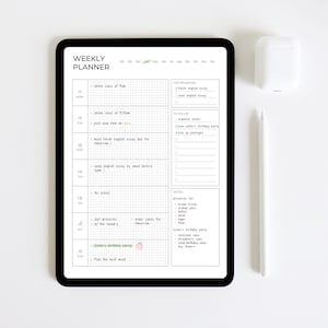 Minimalist Weekly Planner, Weekly Desk Planner, Printable/digital ...