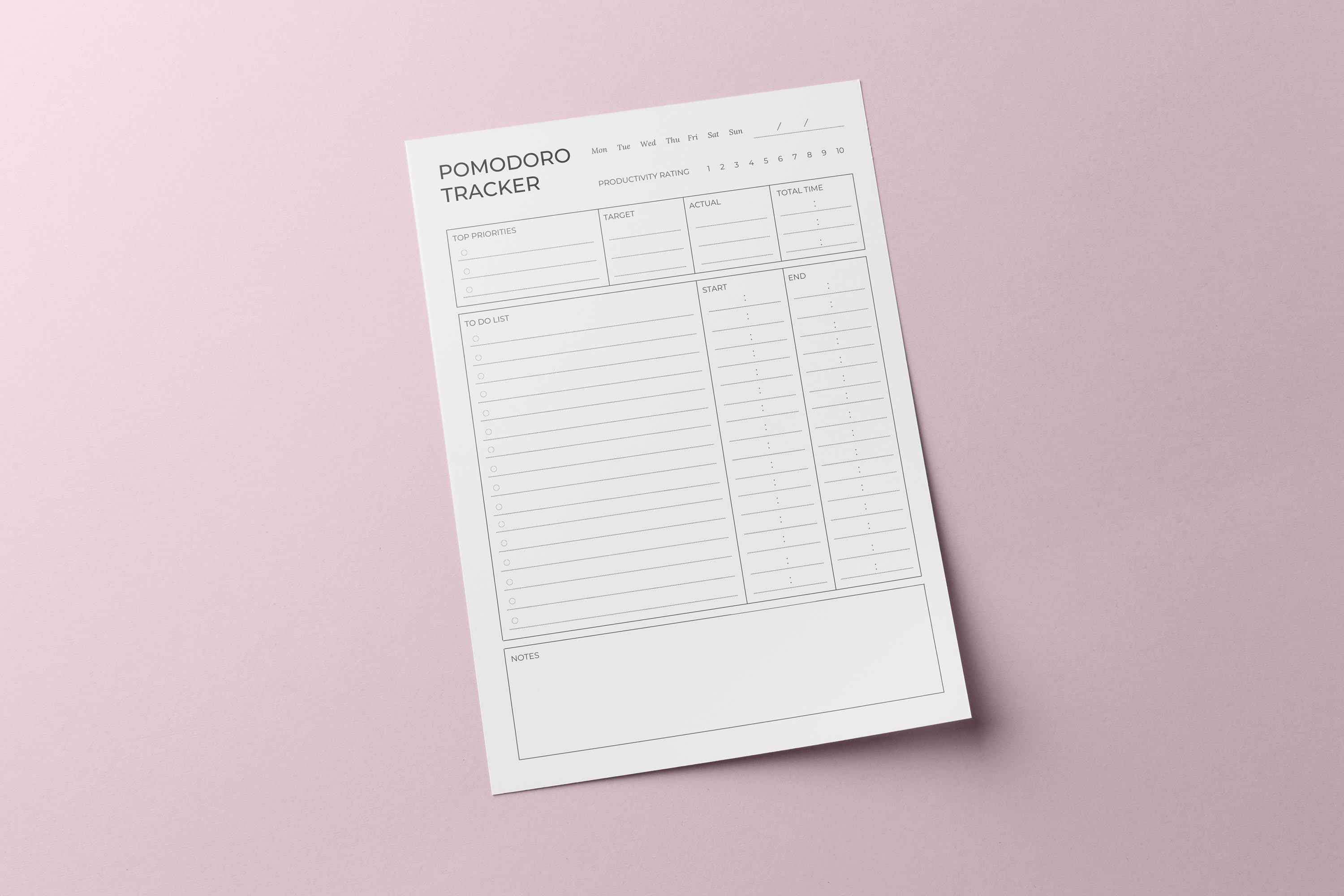 Pomodoro Tracker, Pomodoro Planner, Time Management, Productivity ...