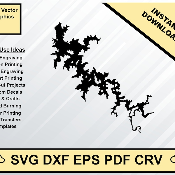Map of Lake Percy Priest Lake - Etsy