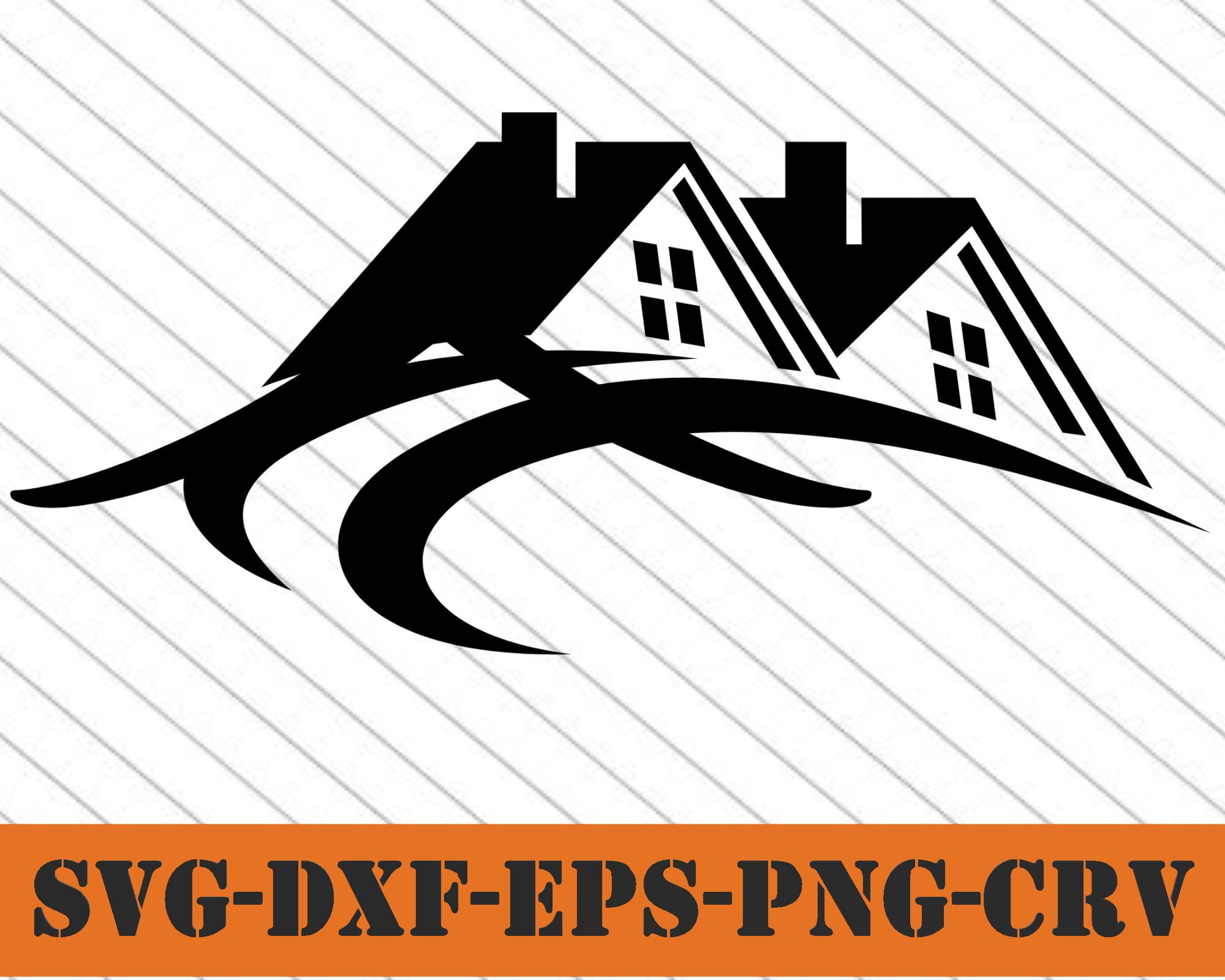 House Roof Shape Svg Dxf Pdf Eps Crv Vector Graphic Design, Laser File ...