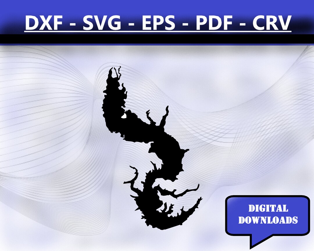 Cypress Bayou Reservoir Louisiana Map Silhouette Shape Svg Dxf Pdf Eps ...
