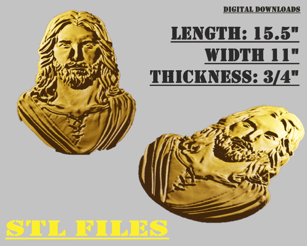Jesus STL File for 3D Milling, CNC Cut File for a Jesus STL File ...