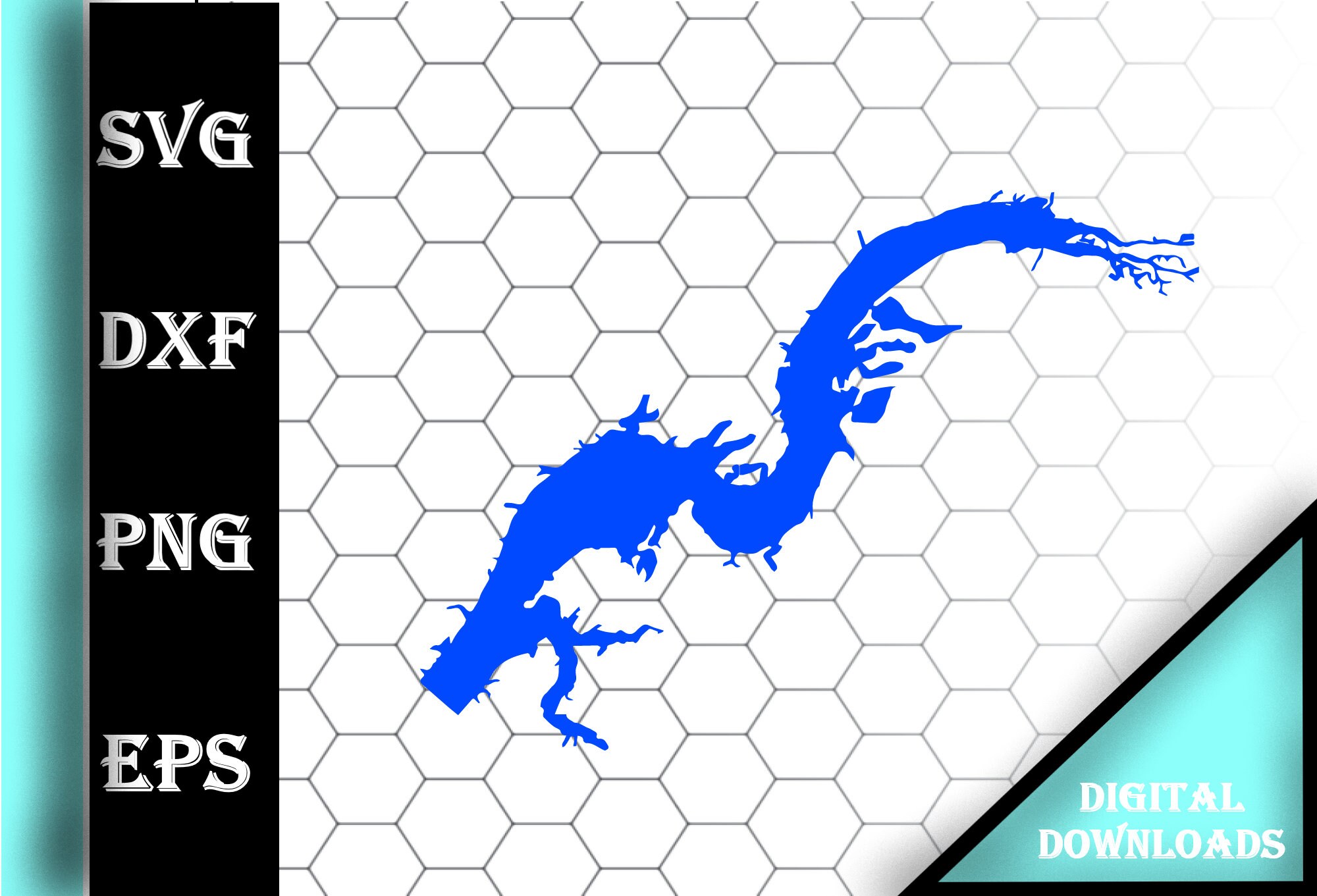 Geist Reservoir Indiana Map Svg Dxf Pdf Eps Crv Vector Graphic Design ...