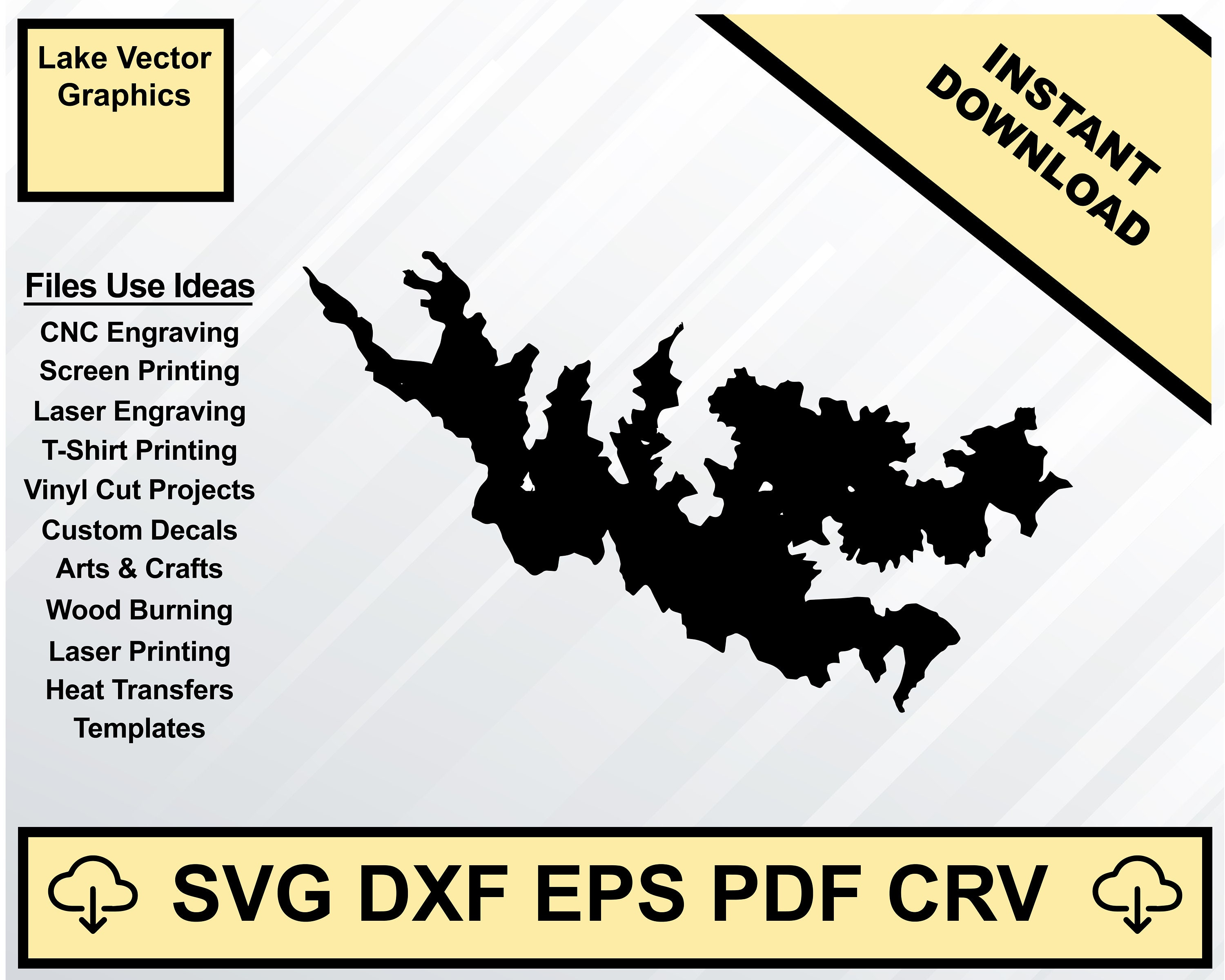 Antelope Lake California Map Silhouette Shape Svg Dxf Pdf Eps Crv ...