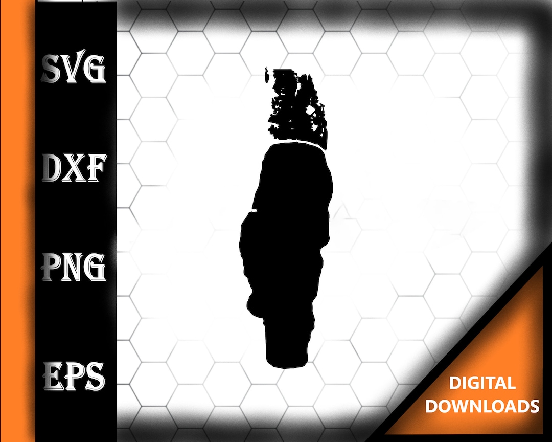 Bear Lake Idaho Map Svg Dxf Pdf Eps Crv Vector Graphic Design, Laser ...