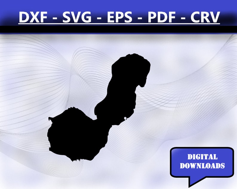 Bass Lake Indiana Map Silhouette Shape Svg Dxf Pdf Eps Crv Vector ...