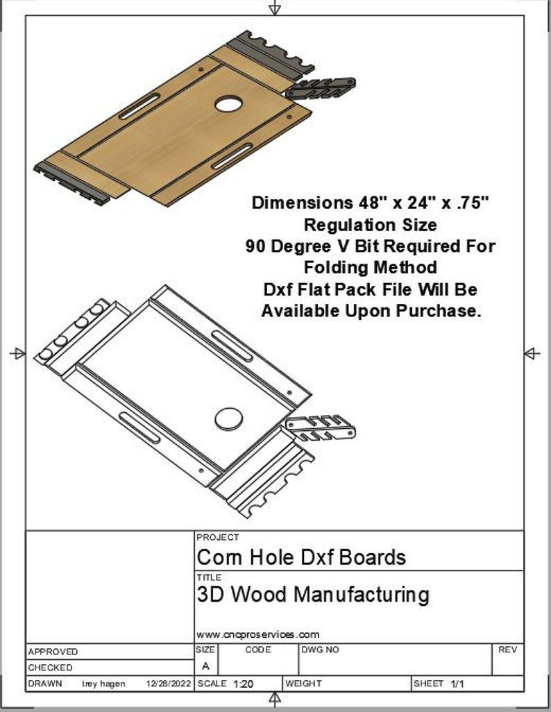 Cornhole Boards Dxf File, Svg File for a Small Stepping Stool, Cnc ...