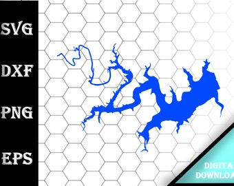 Sardis Lake Mississippi Map Silhouette Shape Svg Dxf Pdf Eps - Etsy