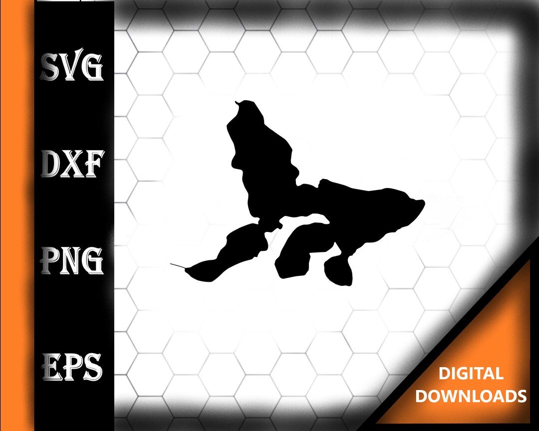 Lake Keesus Wisconsin Map Silhouette Shape Svg Dxf Pdf Eps Crv Vector ...