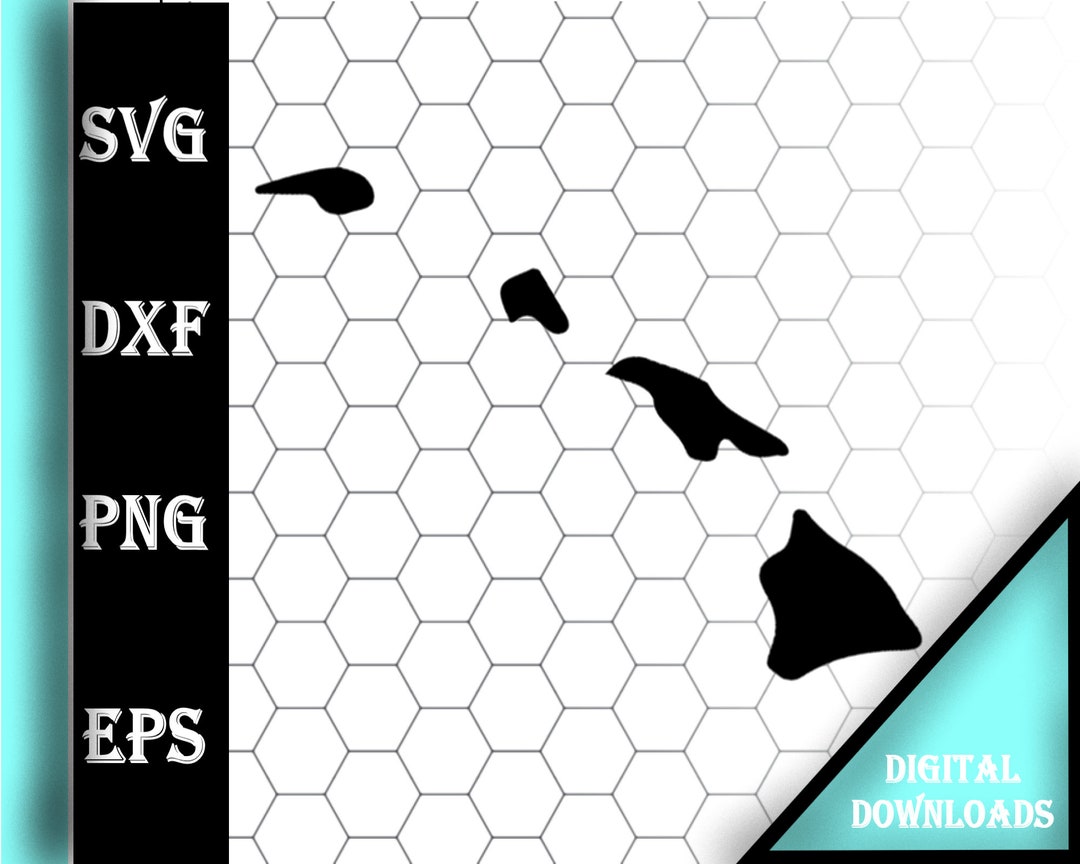 Hawaii SVG Silhouette Shape svg dxf pdf eps crv design gráfico vetorial ...