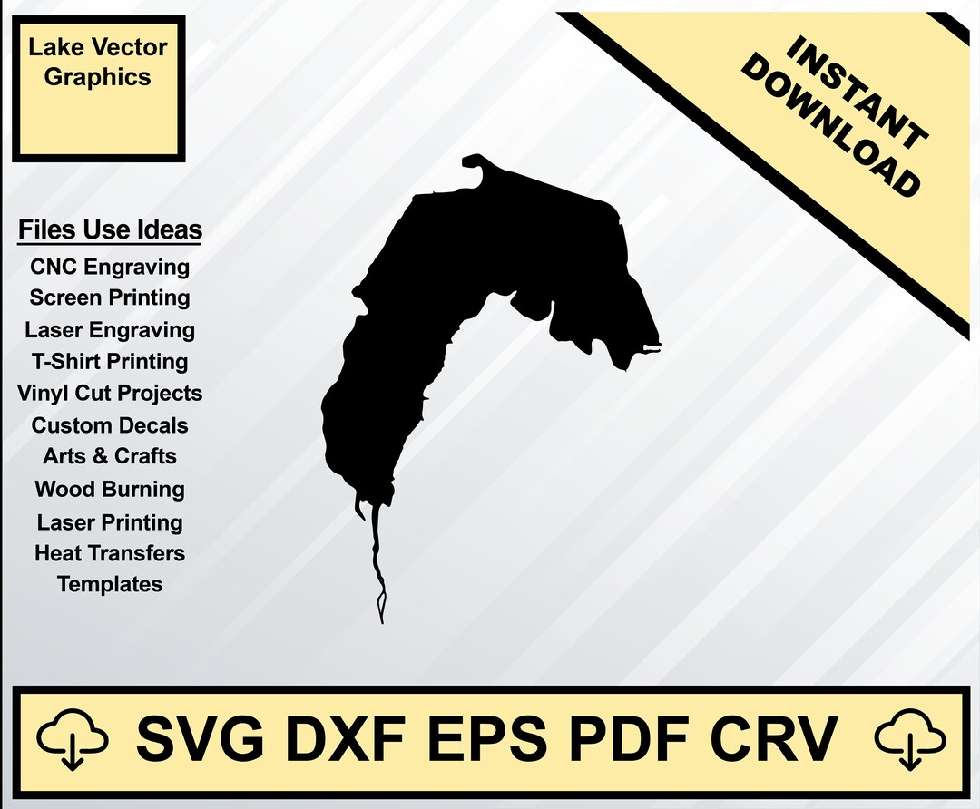 Chatfield Lake Colorado Map Silhouette Shape Svg Dxf Pdf Eps - Etsy