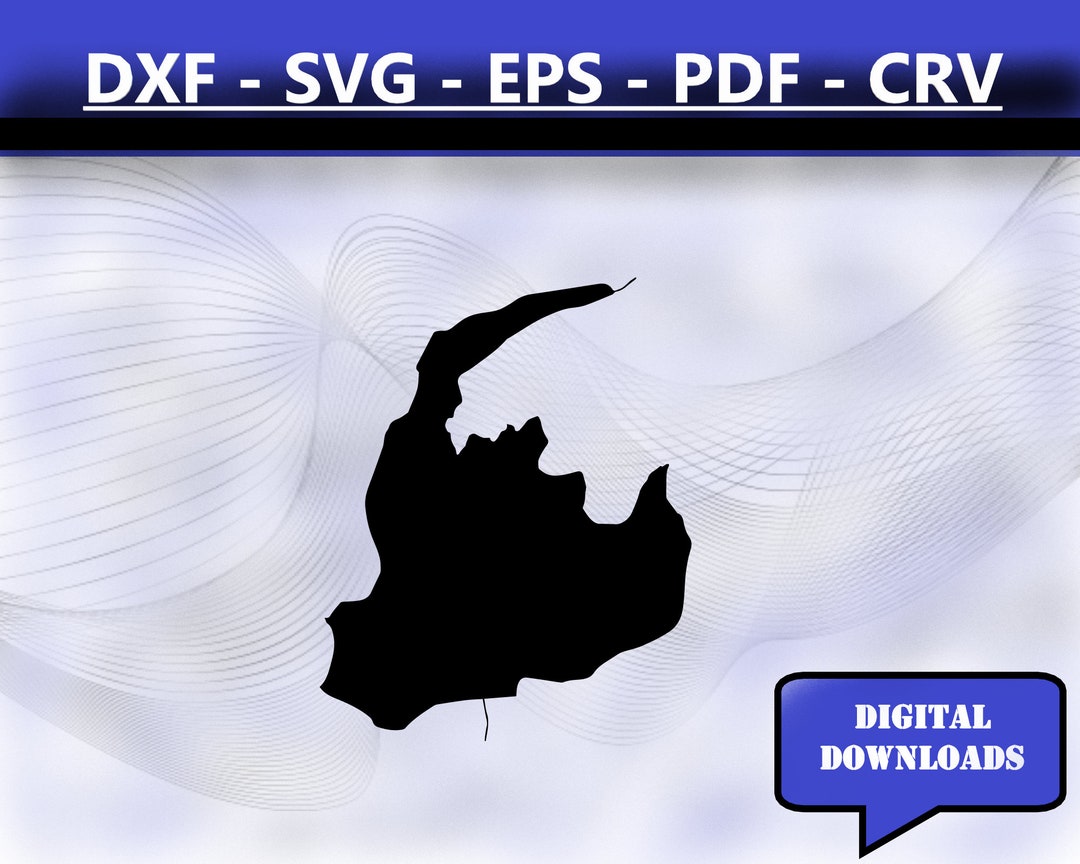Merrill Creek Reservoir New Jersey Map Silhouette Shape Svg Dxf Pdf Eps ...