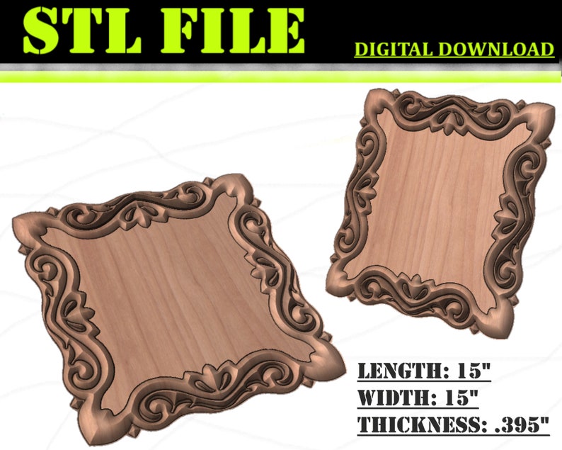 Frame 3D Render STL File for CNC Router, STL Engraving File for a ...