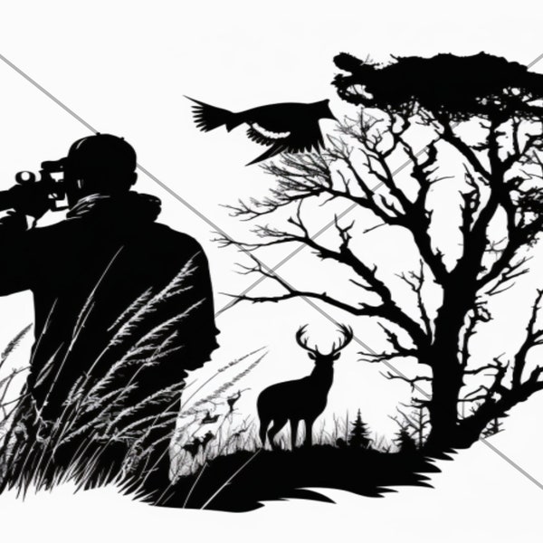 Hunting Scene Print - Etsy