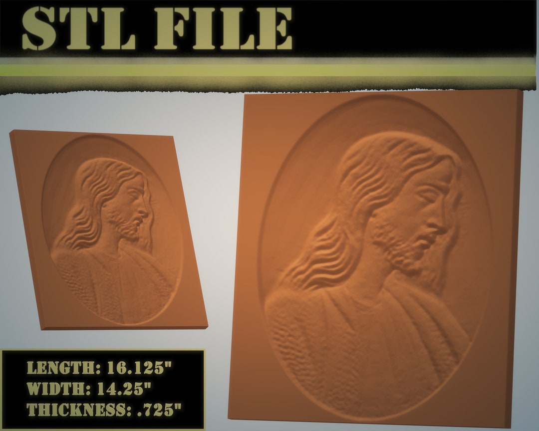 Jesus STL File for 3D Milling, CNC Cut File for a Jesus STL File ...