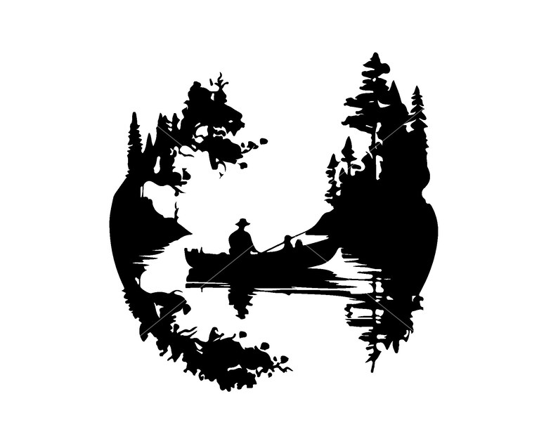 Boating Silhouette Digital Download Png, DXF, SVG, PDF - Etsy
