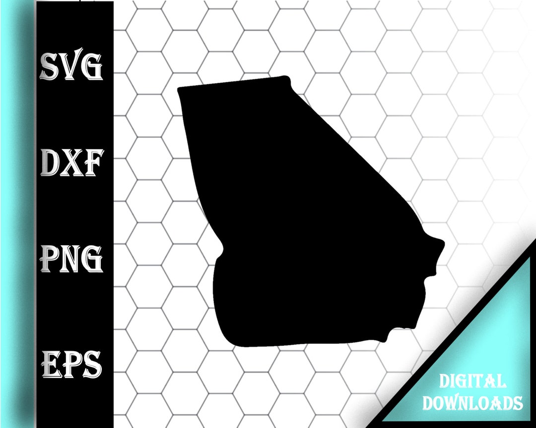 Georgia Silhouette Shape Svg Dxf Pdf Eps Crv Vector Graphic Design ...
