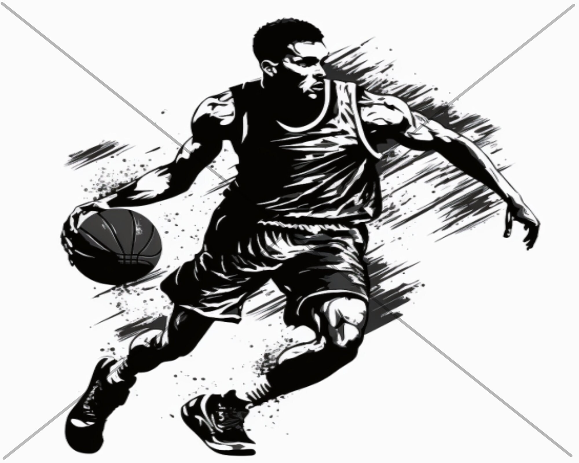 Basketball Player Svg, Png, Dxf, Pdf, Basketball Image for Cut File or ...
