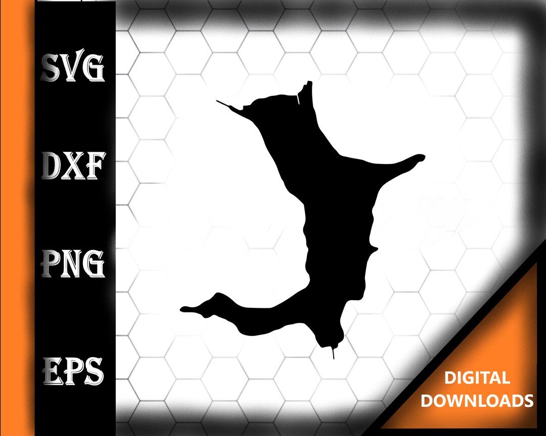 Pinnacle Lake Svg Map Svg Dxf Pdf Eps Crv Vector Graphic Design, Laser ...