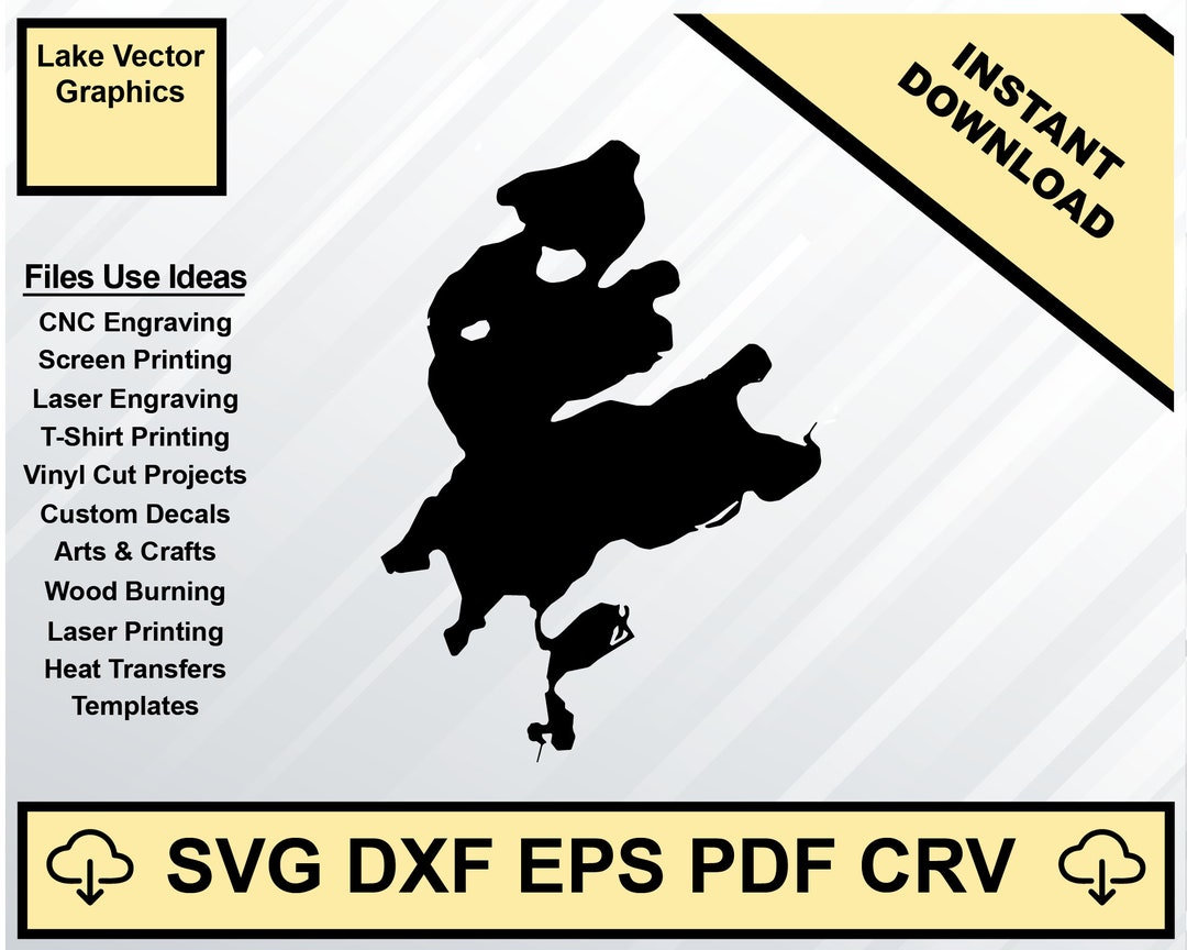 Brantingham Lake New York Map Silhouette Shape Svg Dxf Pdf Eps Crv ...