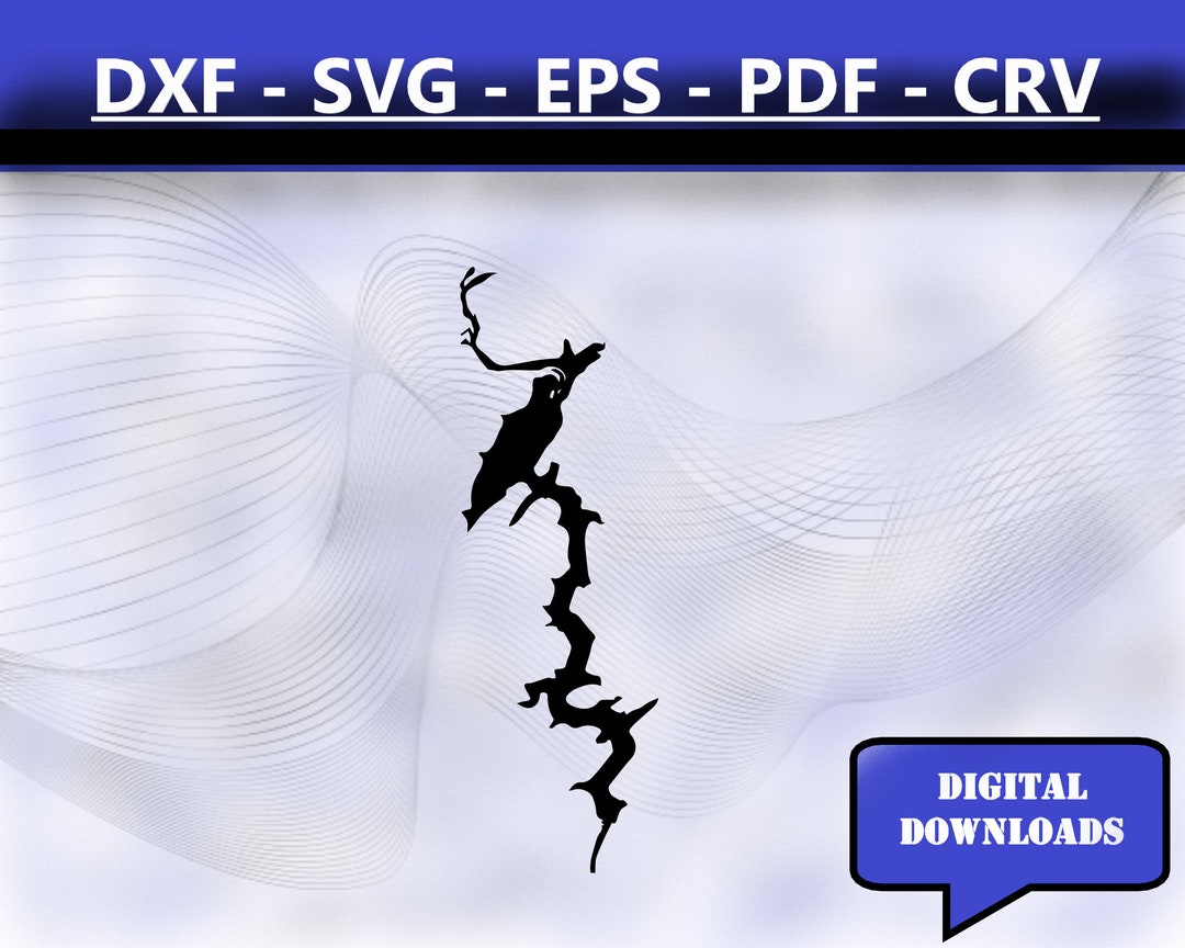 Saluda Lake Carolina del Sur Mapa svg dxf pdf eps crv diseño gráfico ...