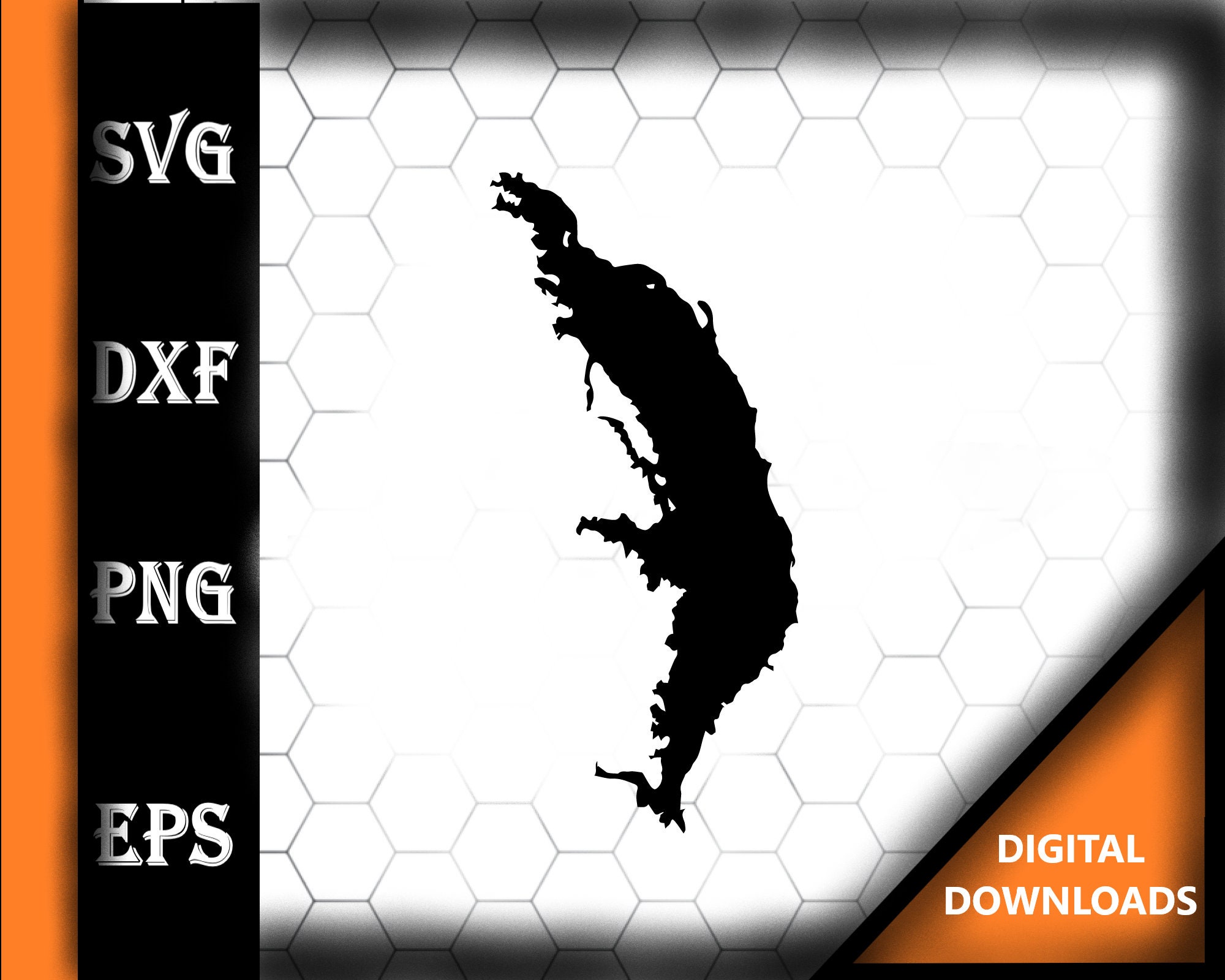 Lake Torrens South Australia Map Silhouette Shape Svg Dxf Pdf Eps Crv ...