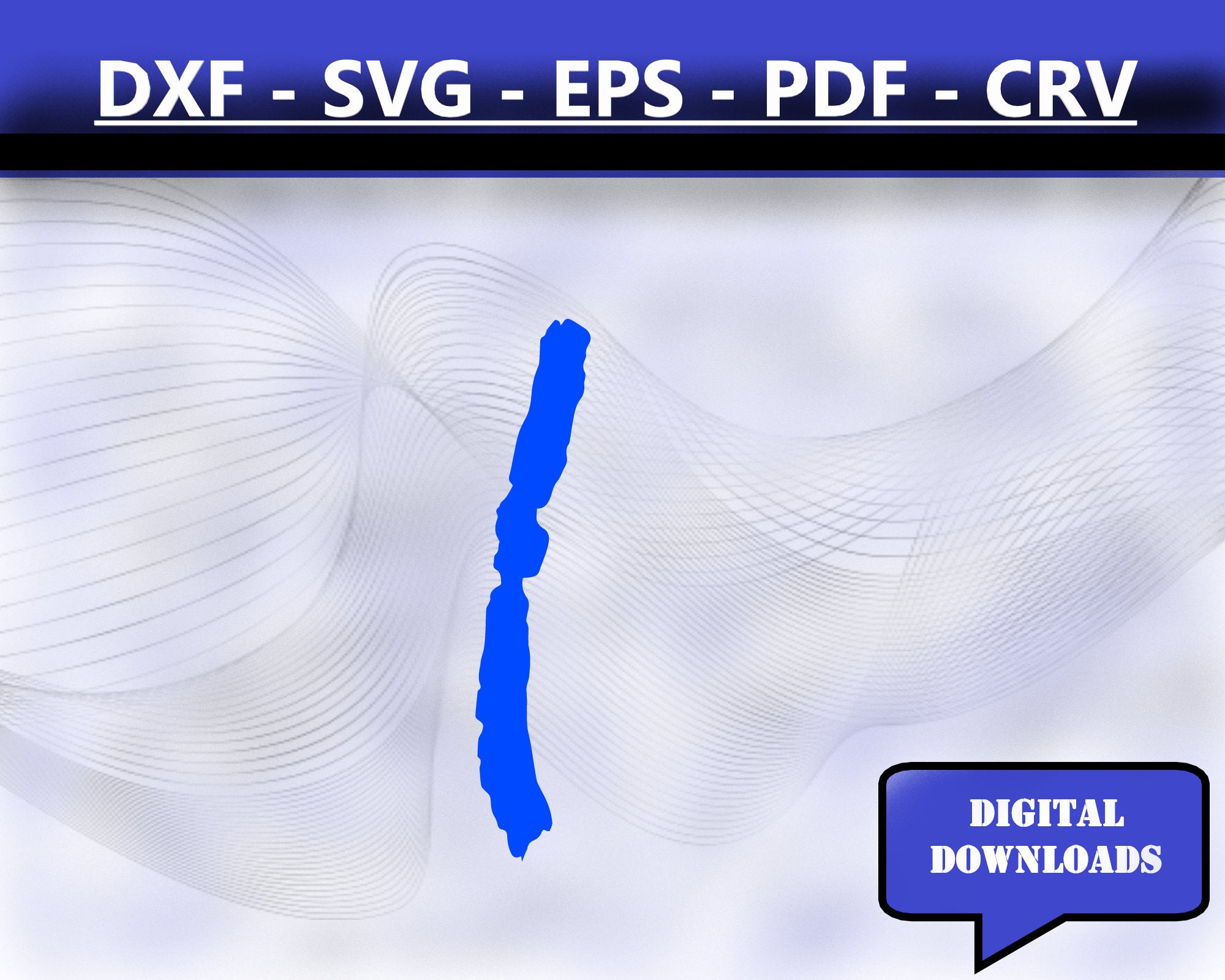 Conesus Lake New York Map Silhouette Shape Svg Dxf Pdf Eps Crv Vector ...