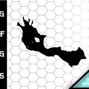 Lovell Lake New Hampshire Map Silhouette Shape Svg Dxf Pdf Eps Crv ...