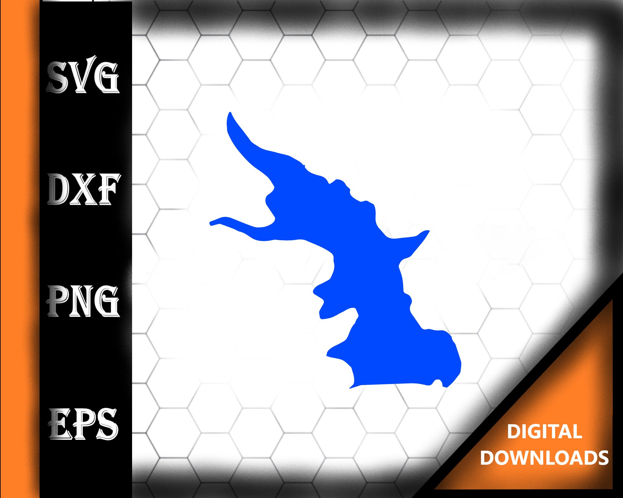 Candlewick Lake Illinois Mapa Silueta Forma svg dxf pdf eps crv diseño ...