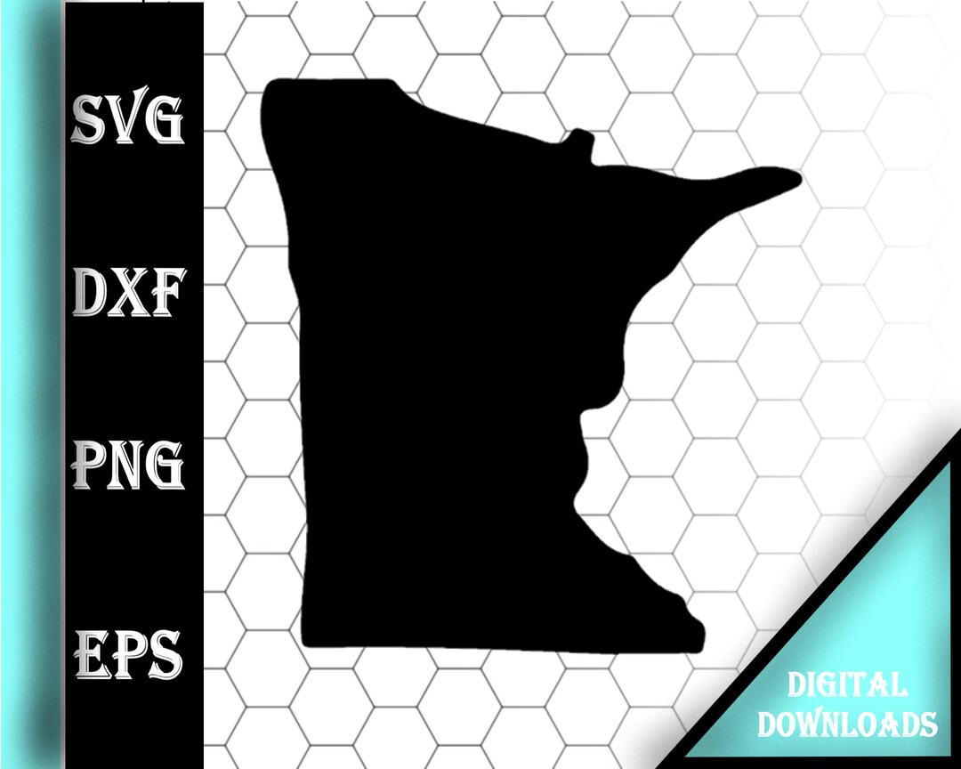 Minnesota SVG Silhouette Shape Svg Dxf Pdf Eps Crv Vector Graphic ...