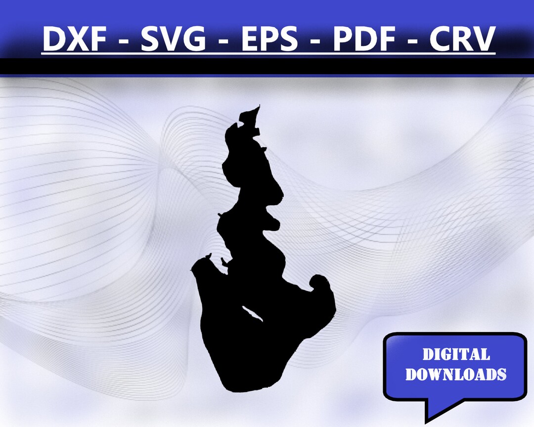Bald Eagle Lake Minnesota Map Silhouette Shape Svg Dxf Pdf Eps Crv ...