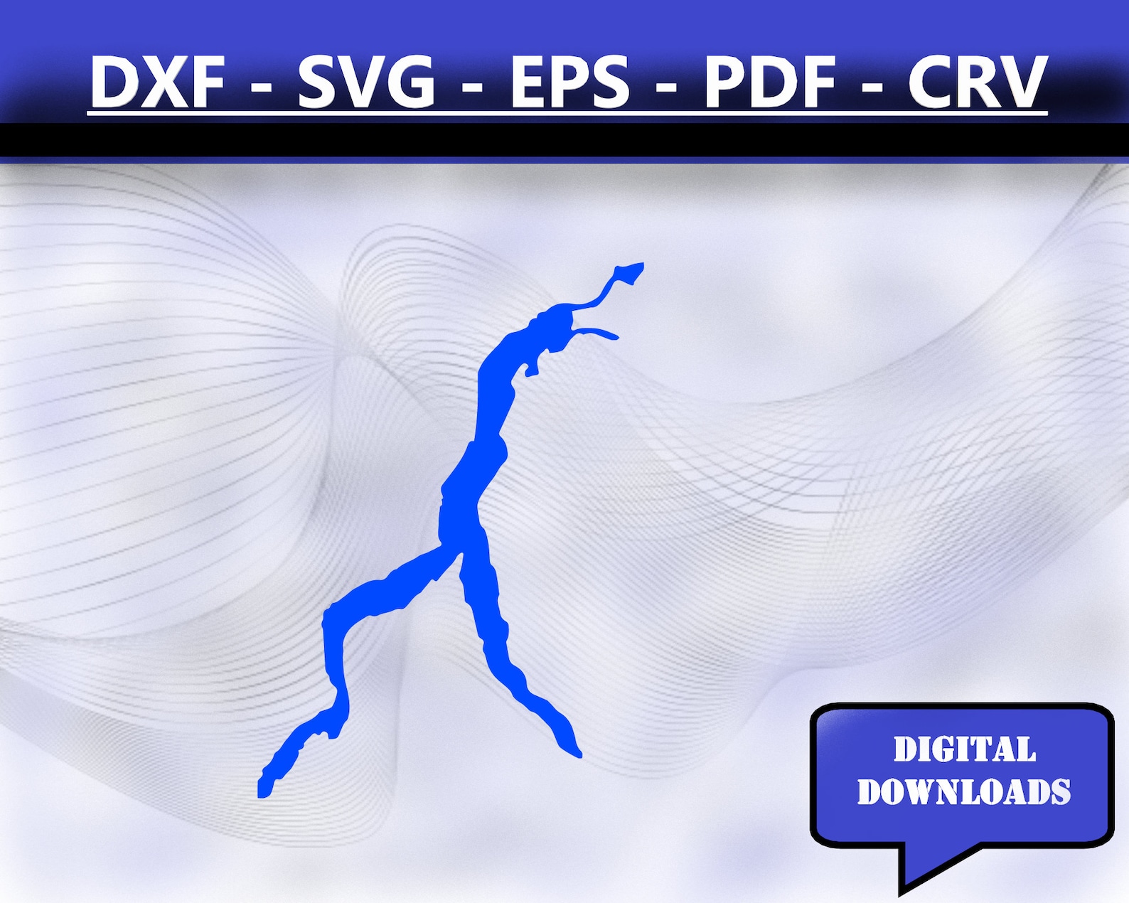 Lake Como Italy Map Svg Dxf Pdf Eps Crv Vector Graphic Design, Laser ...