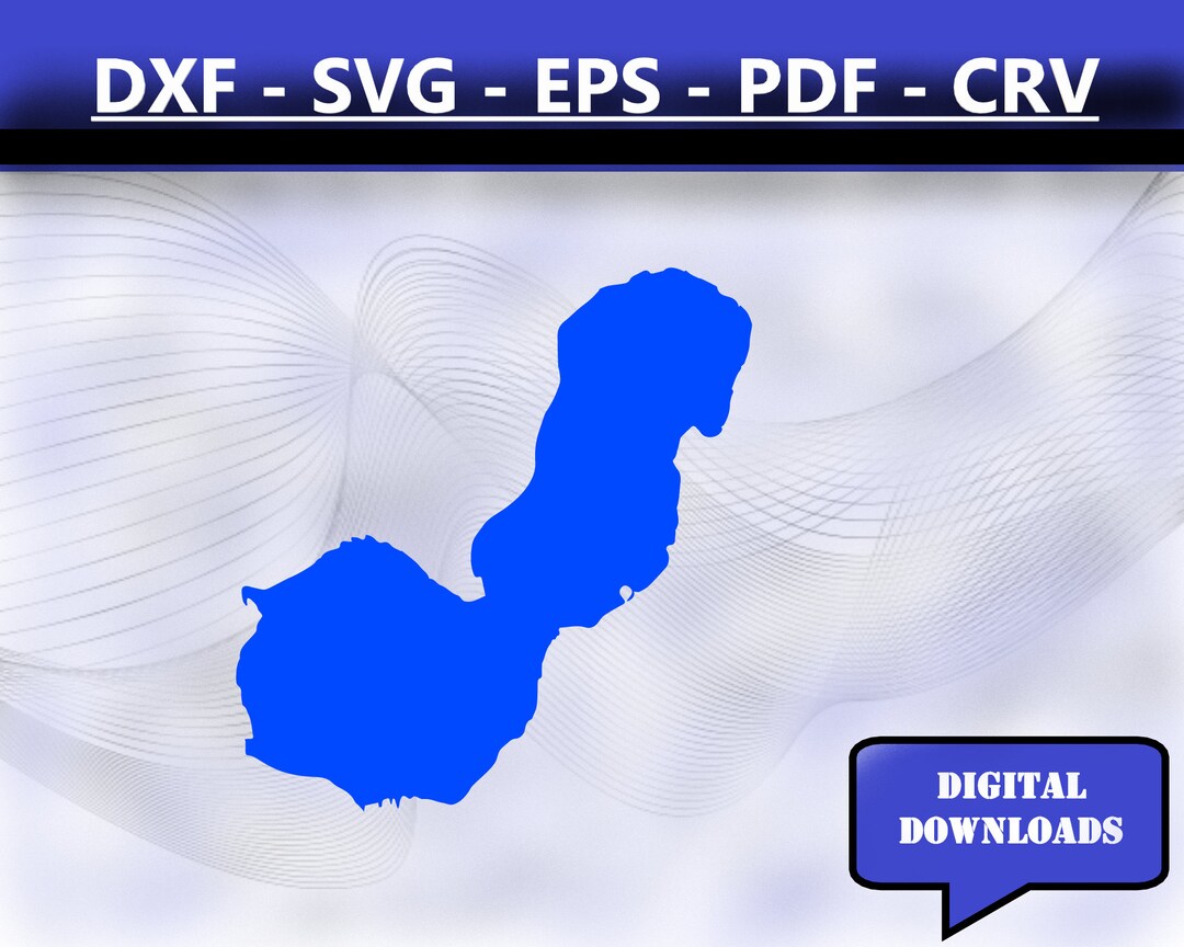 Bass Lake Indiana Map Silhouette Shape Svg Dxf Pdf Eps Crv Vector ...