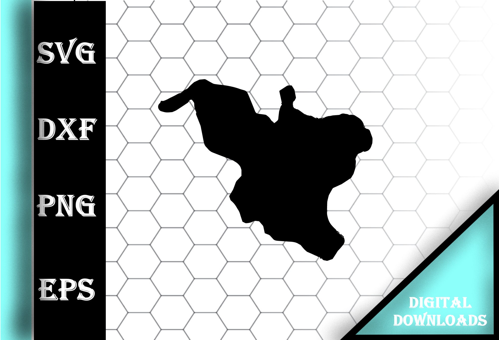 Elkhart Lake Wisconsin Map Silhouette Shape Svg Dxf Pdf Eps Crv Vector ...