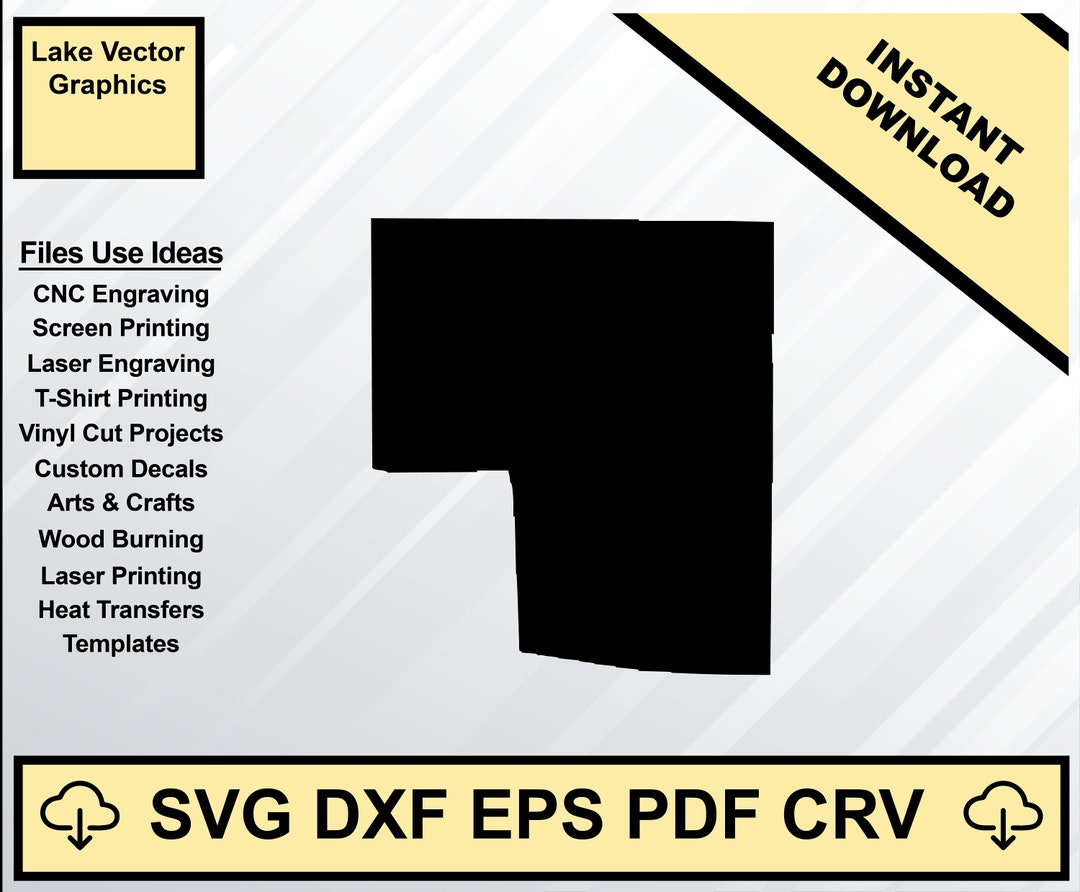 Cluff Ranch Ponds Arizona Map Silhouette Shape Svg Dxf Pdf Eps Crv ...