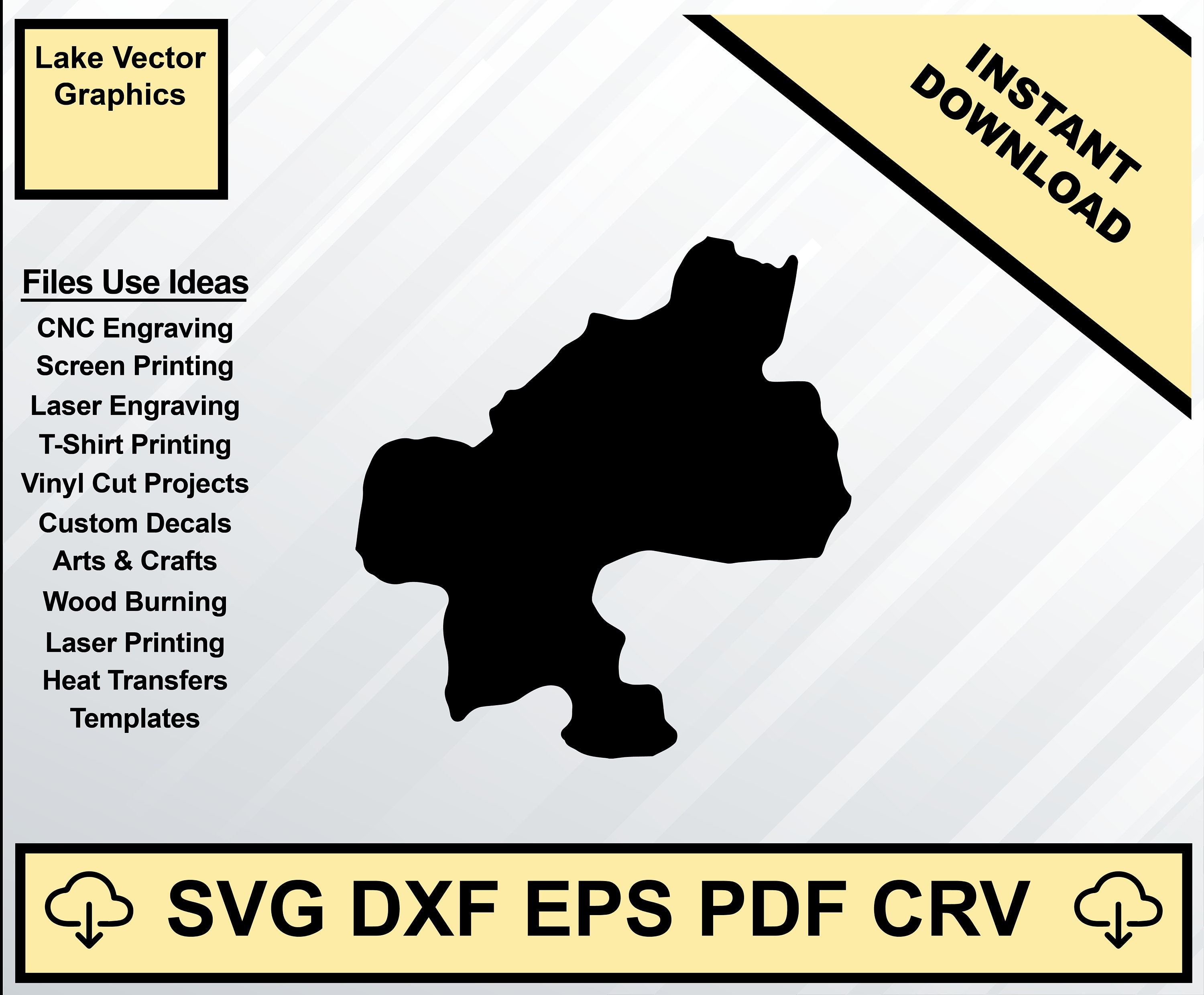 Lake Alice Florida Map Silhouette Shape Svg Dxf Pdf Eps Crv - Etsy