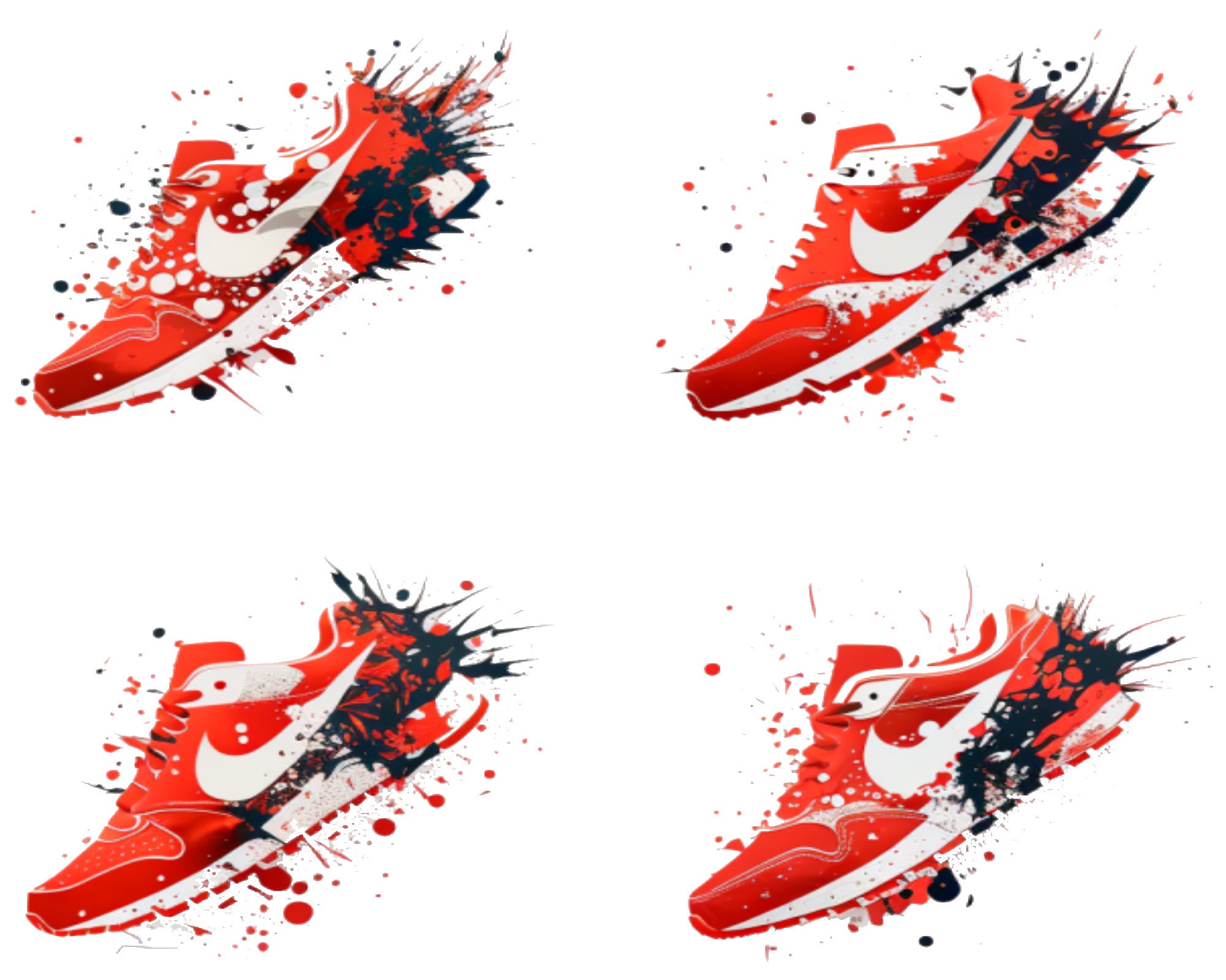 Shoe Graphic Design, Graphics Png Image of Shoe 4 Pack, Digital ...