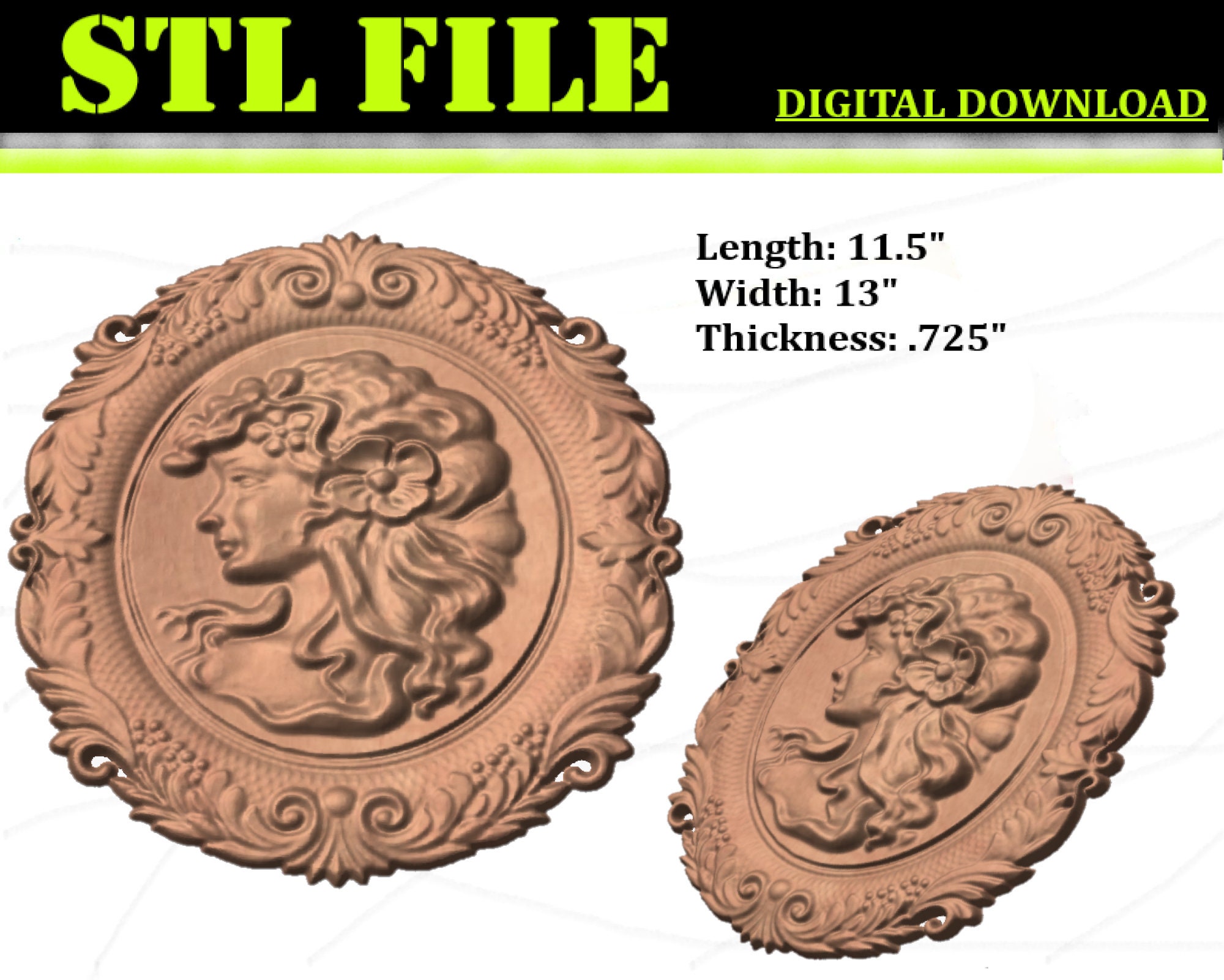 3D Stl File for CNC Milling or 3D Printing, 3D Render STL Cut File for ...