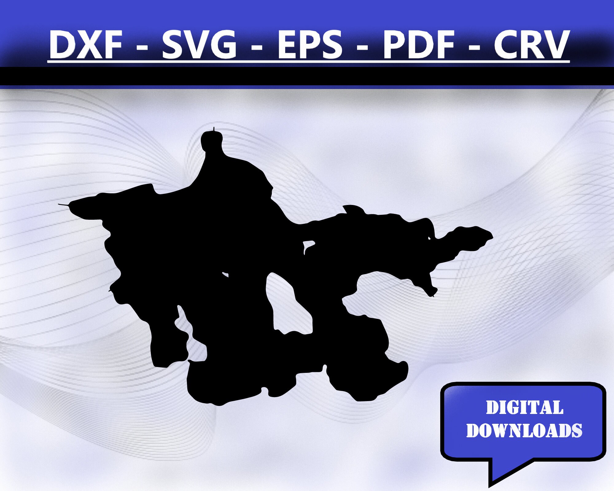 Black Duck Lake Minnesota Map Silhouette Shape Svg Dxf Pdf Eps Crv ...