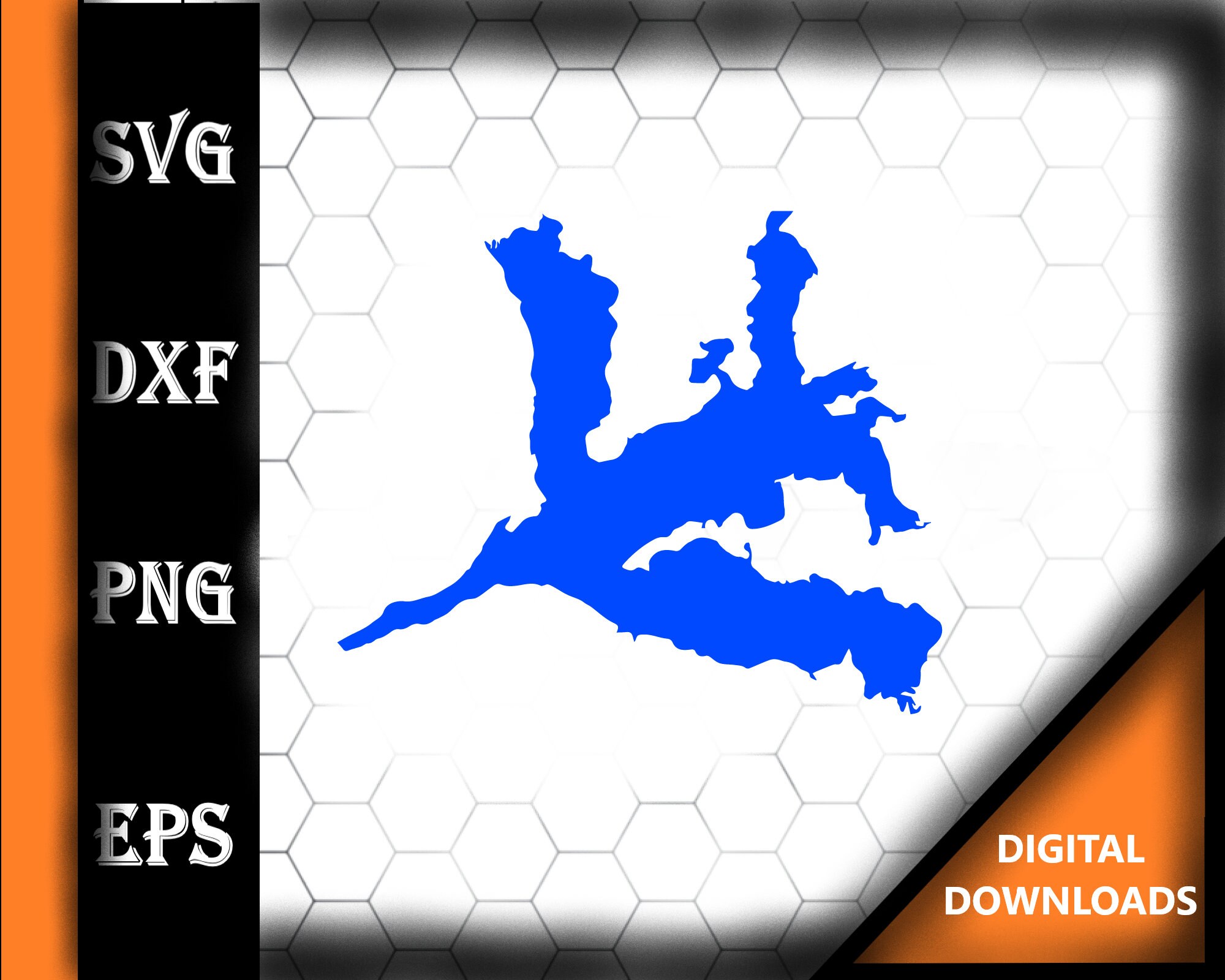 Pineview Reservoir Utah Map Svg Dxf Pdf Eps Crv Vector Graphic Design ...