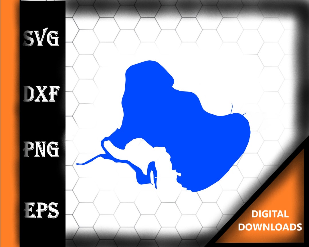 Calhoun Lake Minnesota Map Silhouette Shape Svg Dxf Pdf Eps Crv Vector ...