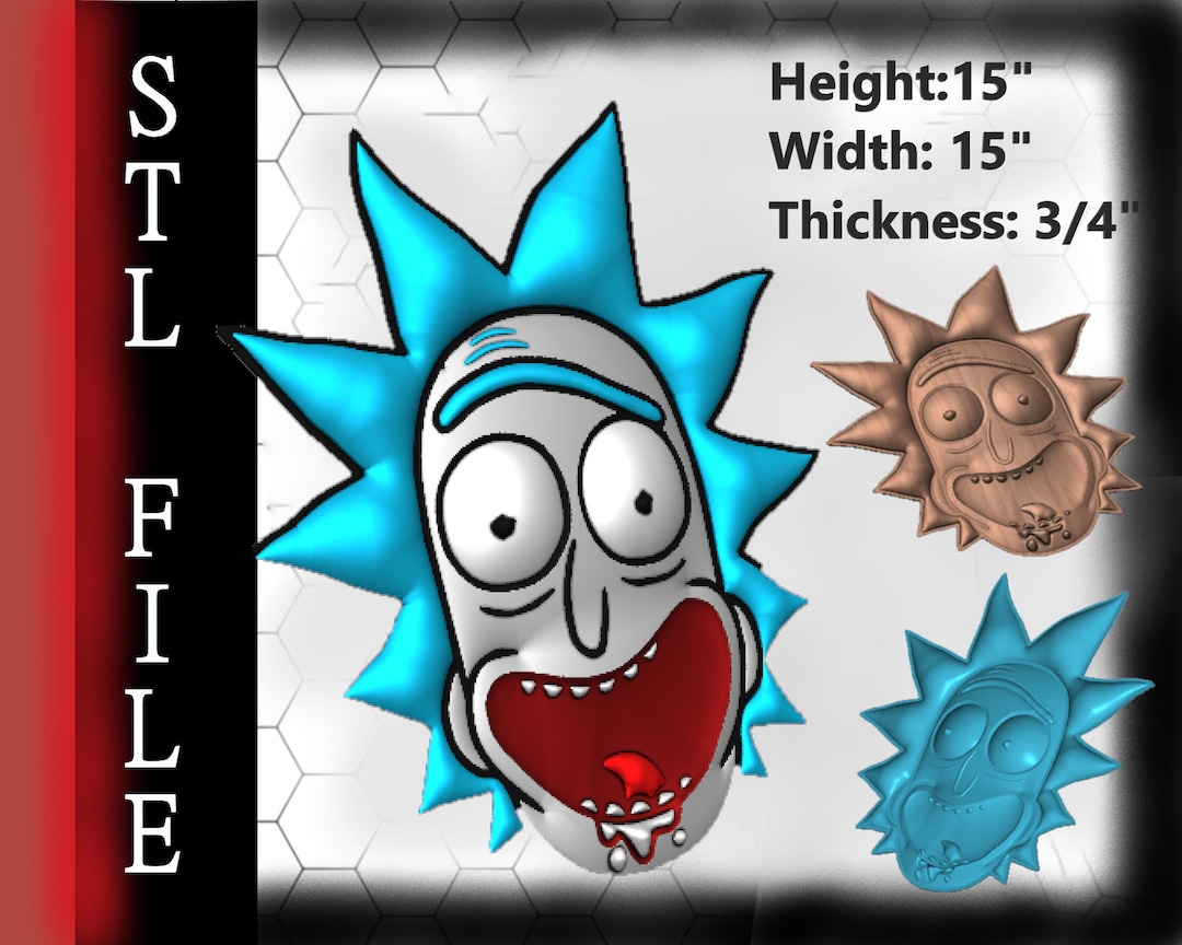 3D STL File for Rick and Morty CNC Router, STL File for Cnc Routing ...