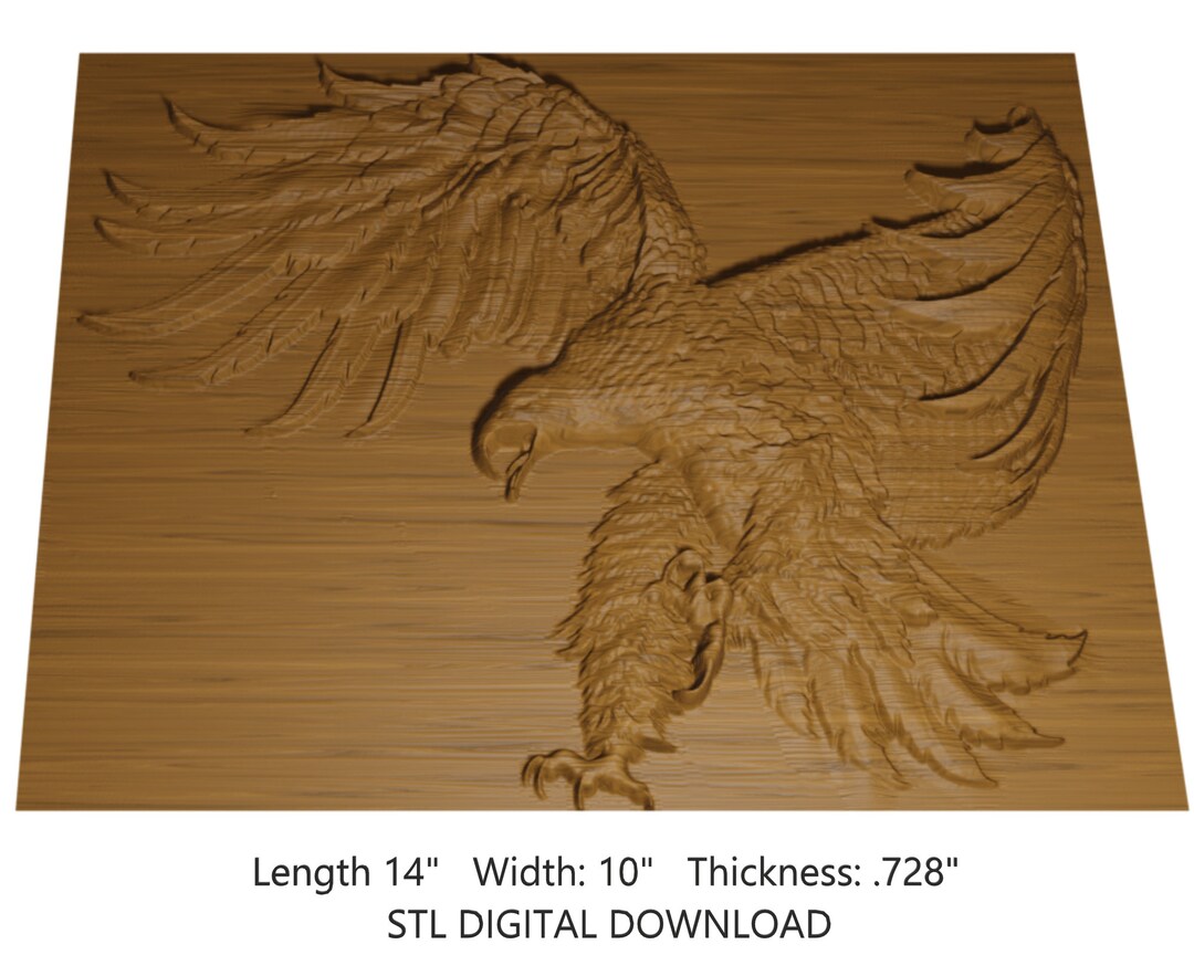 3D STL File for CNC Router, Eagle STL File for Cnc Routing, Rendering ...