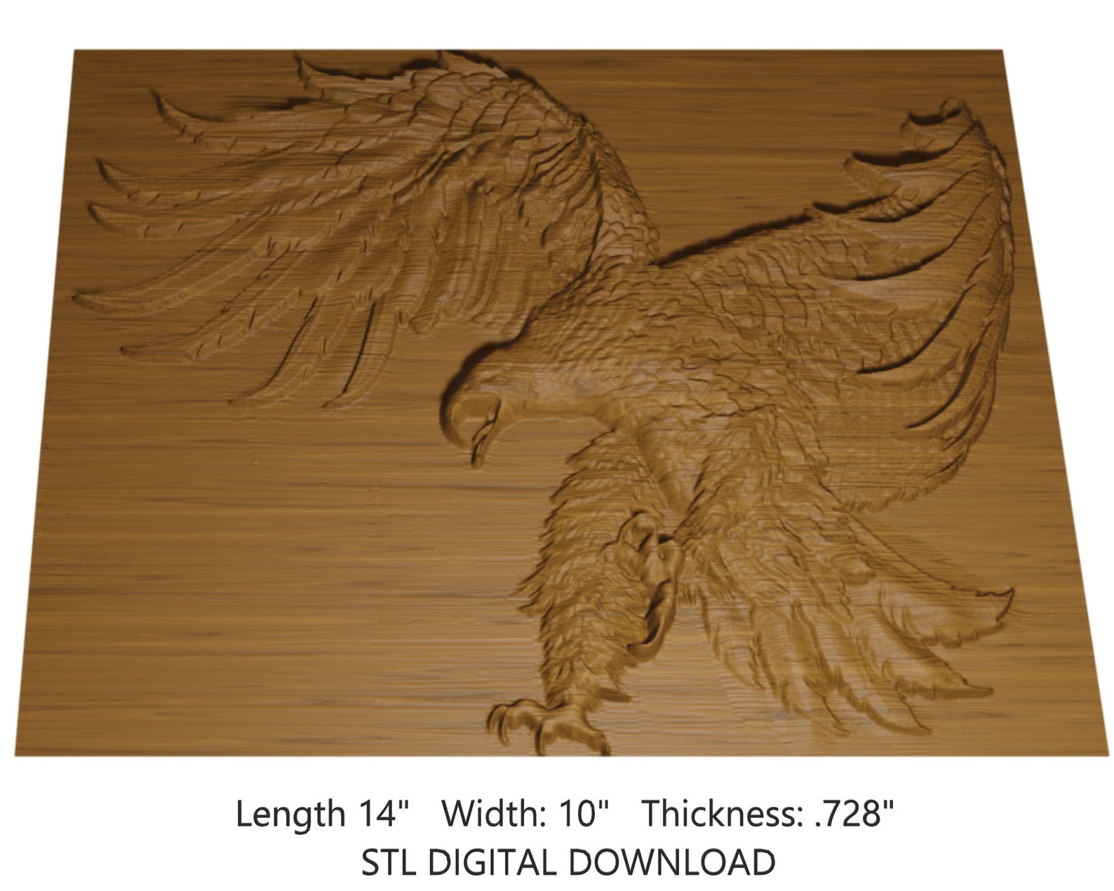 3D STL File for CNC Router, Eagle STL File for Cnc Routing, Rendering ...
