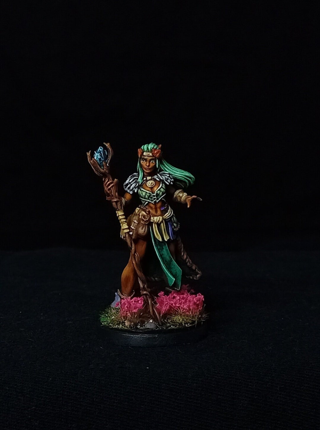 Painted Green Haired Druid Miniature for Dnd or Other Tabletop Role ...